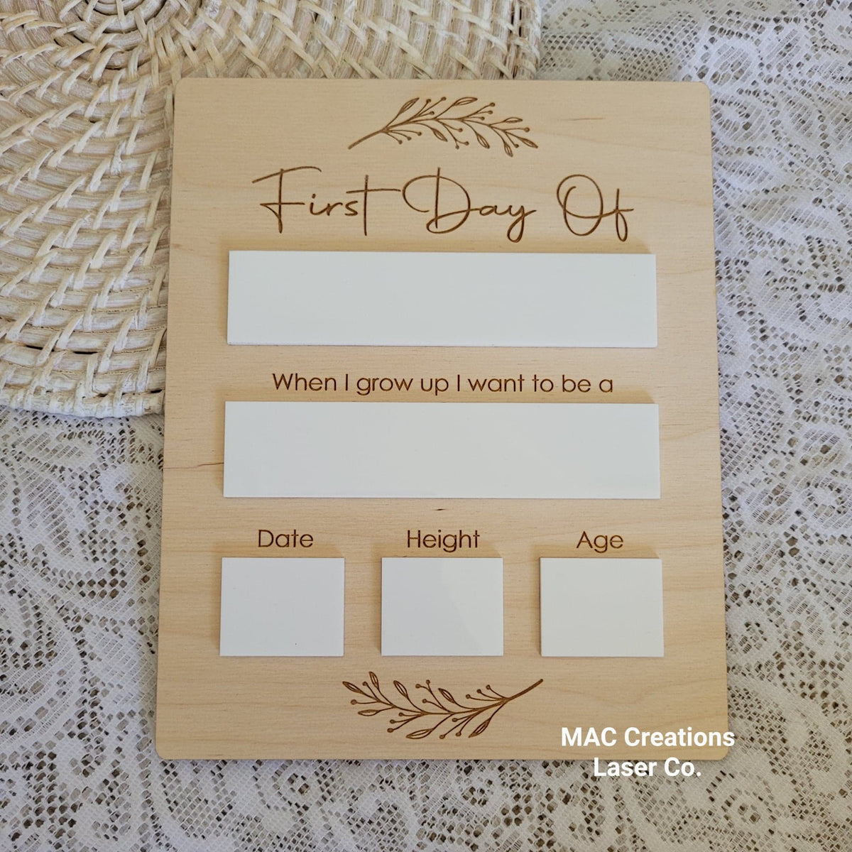 First Day Of School Board - Rectangle Design