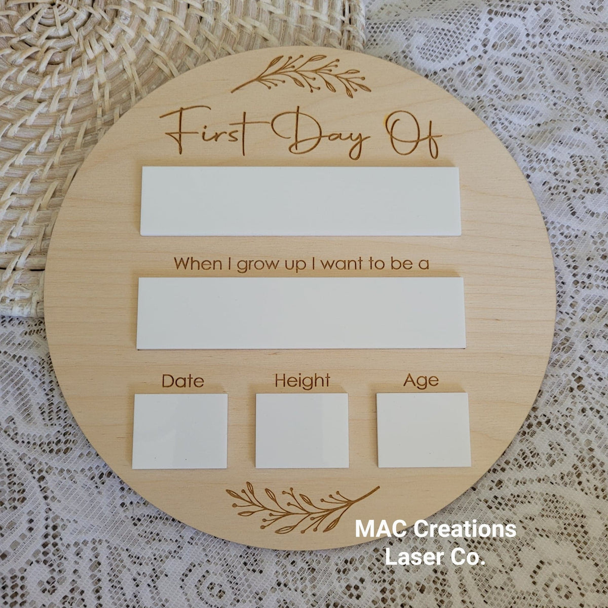 First Day Of School Board - Round Design | MAC Creations