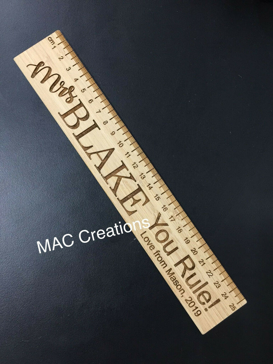 Wooden Rulers | Personalised & Custom | Mac Creations Laser Co