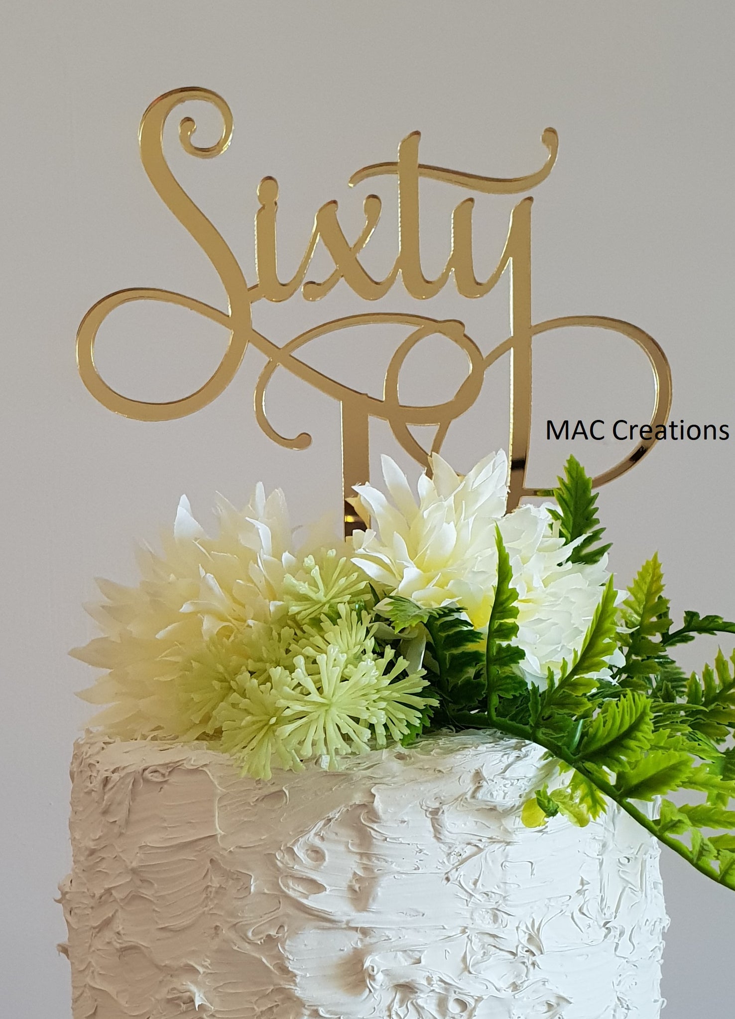 sixty cake topper
