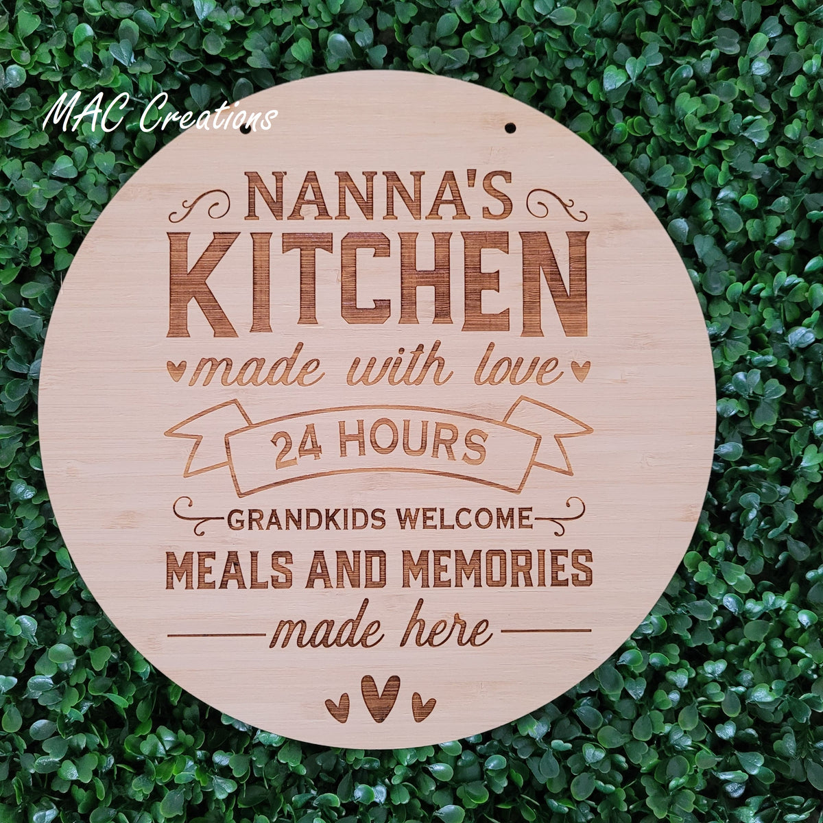 Bamboo Kitchen Sign