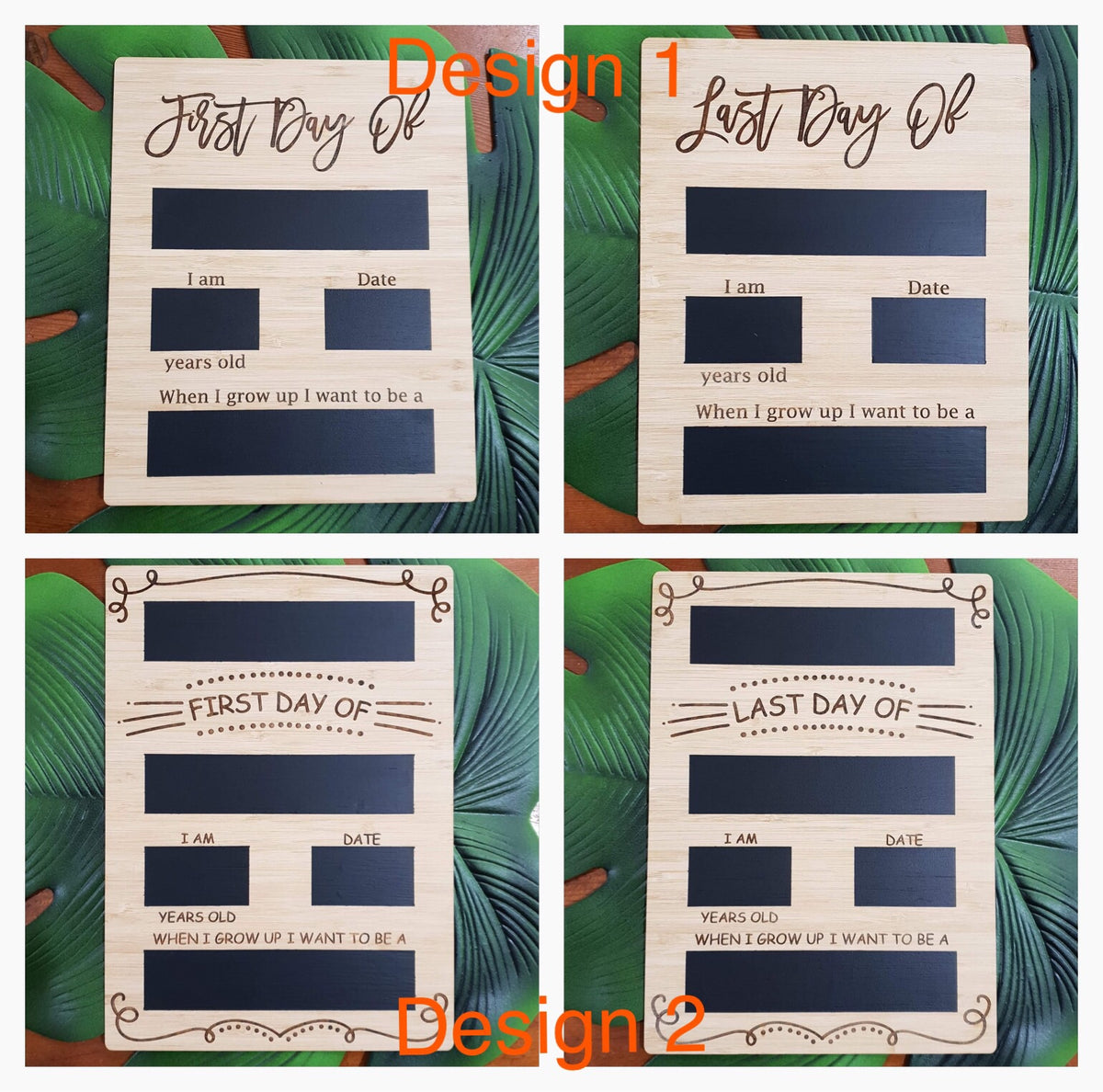 Double sided First Day/Last Day Board